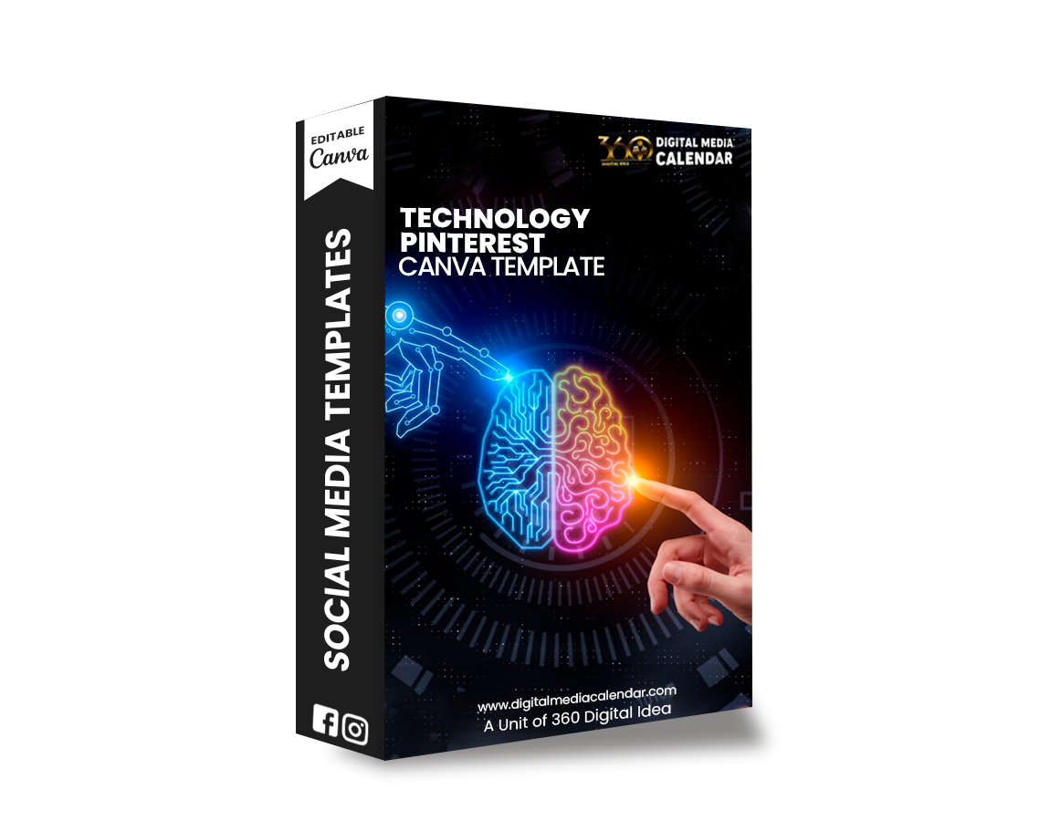 30 Ultimate Technology Pinterest Canva Template – Digital Media Calendar